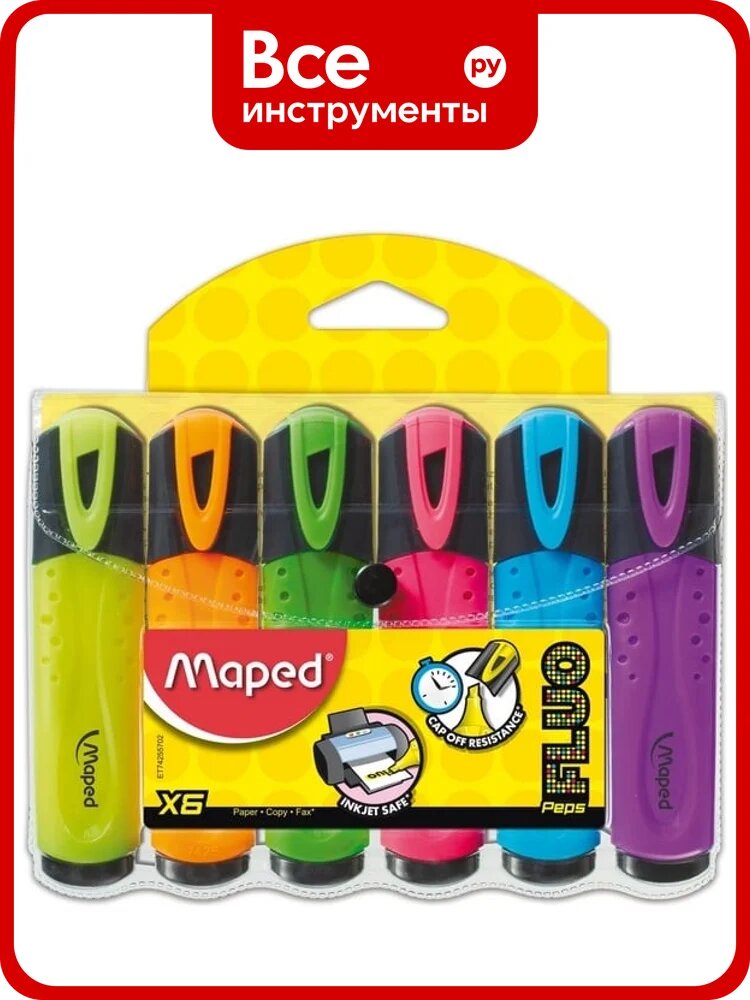 Набор текстовыделителей MAPED Fluo Pep's Classic 6 шт 150773
