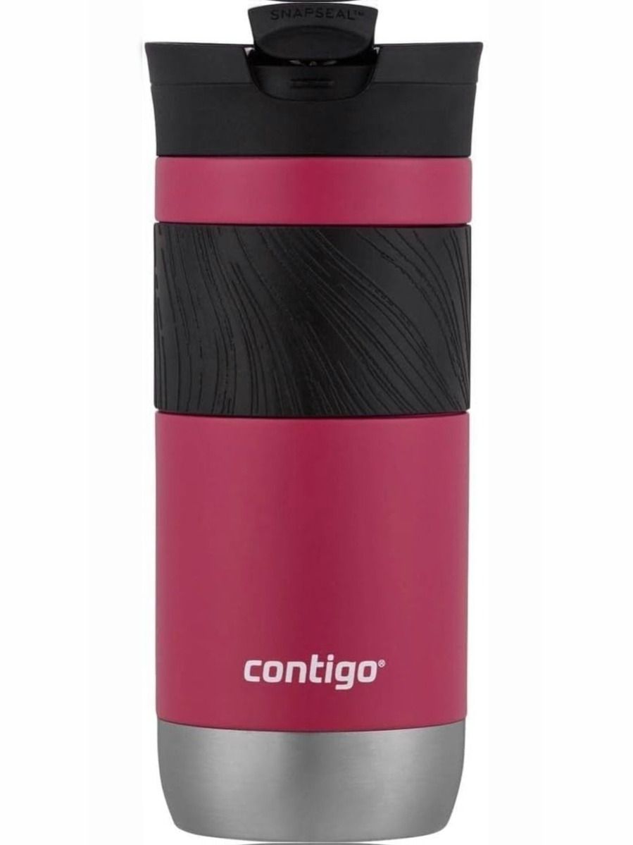 Contigo Термокружка 0.47 л, холод 12 ч, тепло 6 ч, вакуумная, непроливайка, темно-розовый