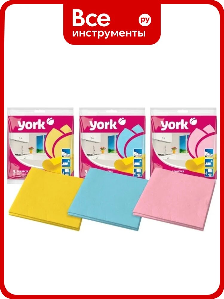 Салфетка дом. YORK 3 шт. 020010