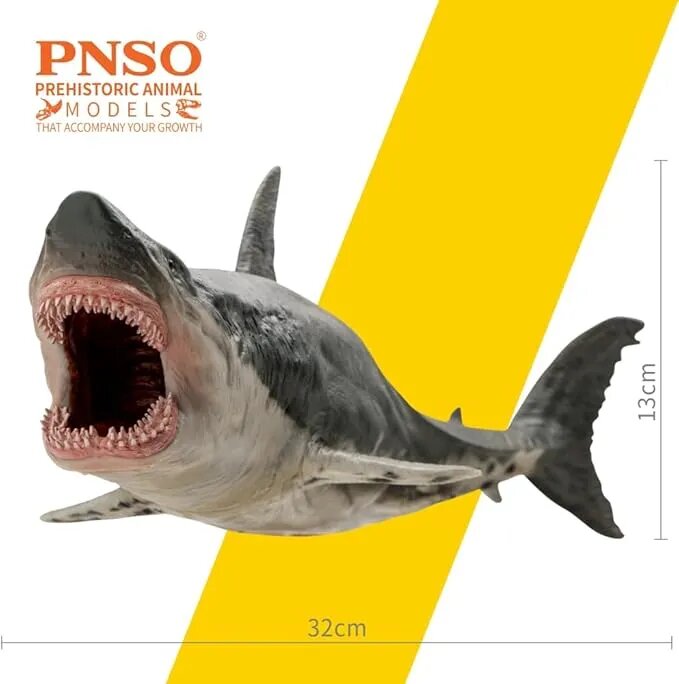 PNSO Морские животные: Паттон, Мегалодон (Большая белая акула), 13 дюймов