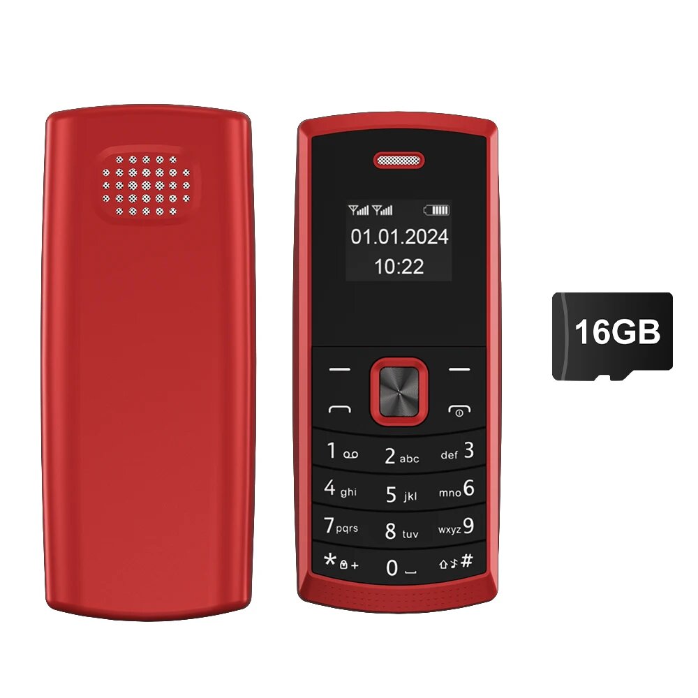 Красный мобильный телефон SERVO BM01 2G с 16GB TF card