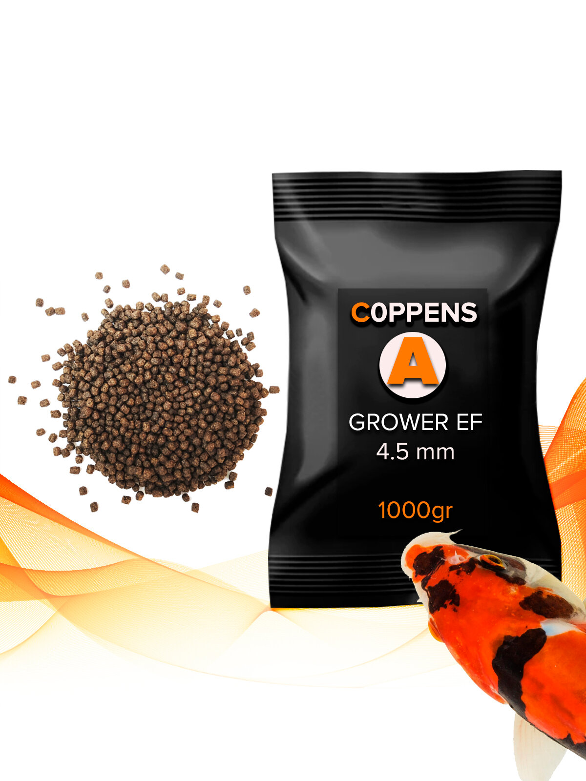 Coppens GROWER EF 4.5мм, 1000гр - корм для крупной аквариумной и прудовой рыбы