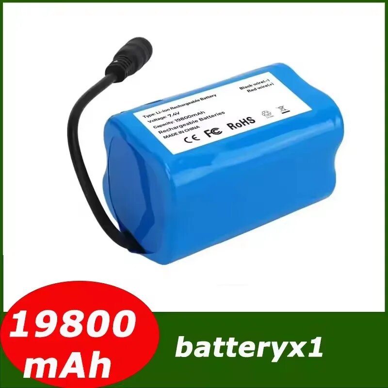 Литиевая батарея 2S2P 7.4V 19800mAh для радиоуправляемых прикормочных корабликов T188 T888 2011-5
