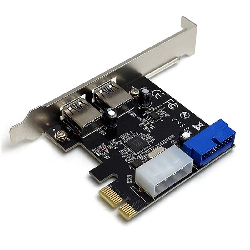 Новый Адаптер PCIe На Два Порта USB 3.0, Передний Интерфейс 20-Pin Для Настольных Компьютеров VL805