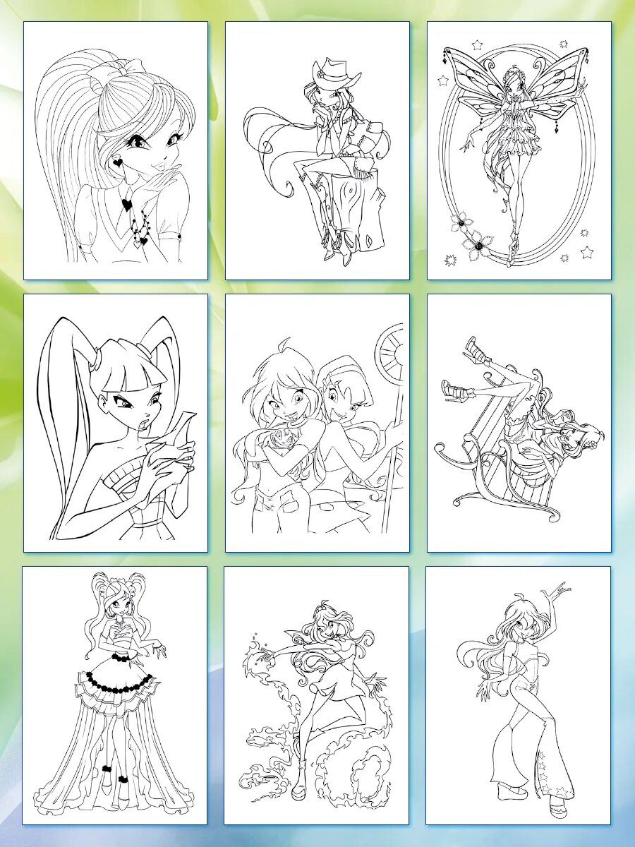 Раскраска Винкс для девочек феи Winx. Компактная и удобная в дороге — фото 1