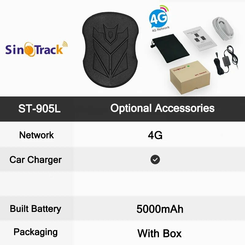 GPS трекер ST-905L 4G, 5000mAh, с зарядкой