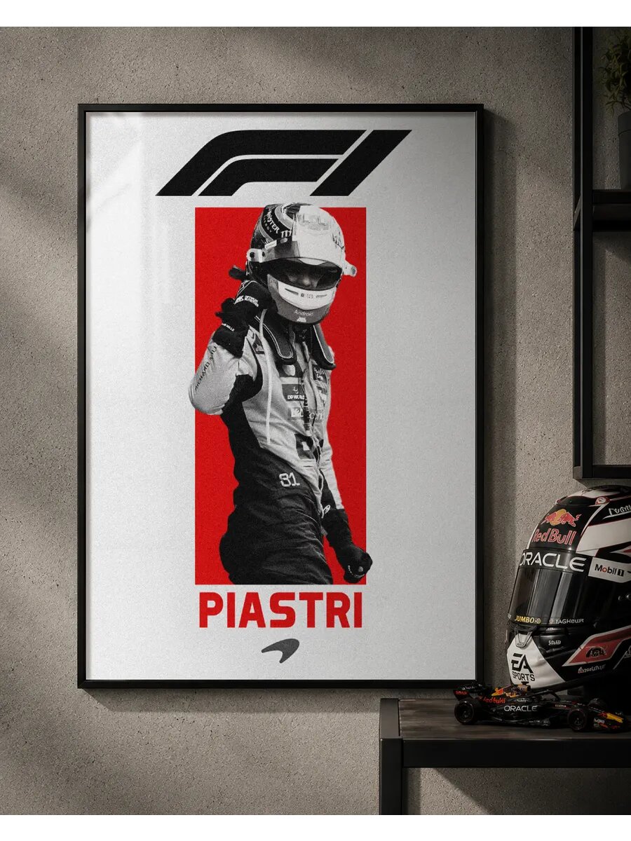 Постер Формула 1Oscar Piastri A3 42X29.7см Пиастри