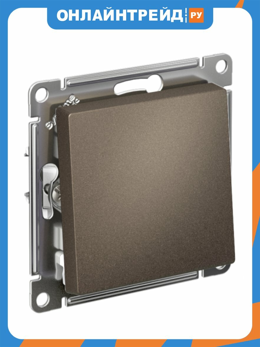 Выключатель 1-клавишный Systeme Electric (schneider Electric) SCHNEIDER ELECTRIC ATLASDESIGN, сх.1, 10АХ, механизм, мокко, ATN000611