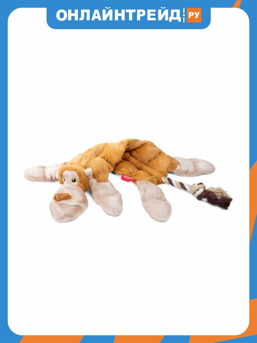 Игрушка для собак Gigwi Dog Toys Обезьяна с 19-ю пищалками 34 см.
