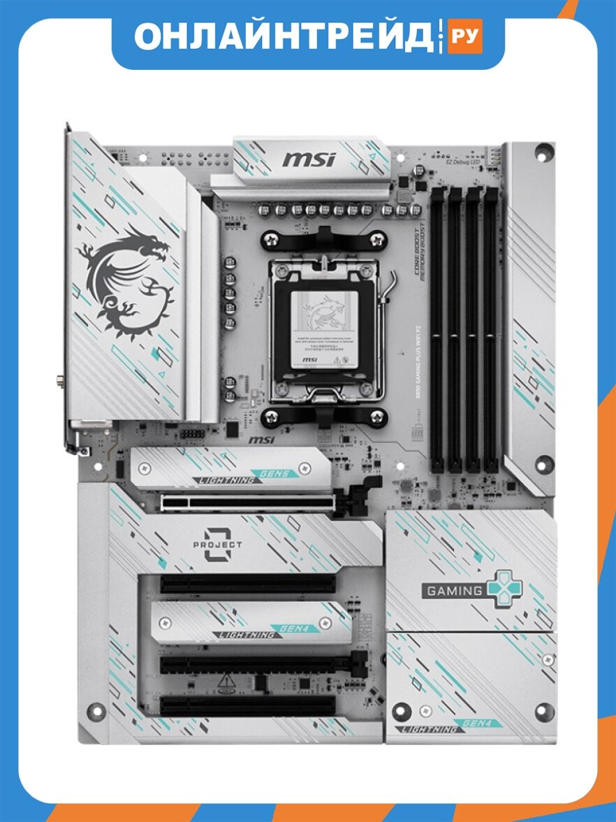 Материнская плата Msi B850 GAMING PLUS WIFI PZ (AM5, ATX)