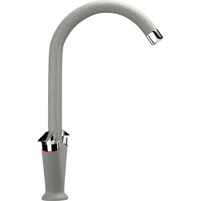 Смеситель для кухни Ulgran Classic U-011-310 серый, вентильный, латунь