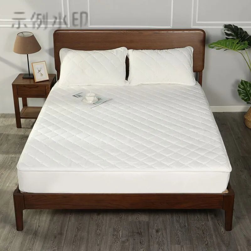 Наматрасник 180x200х30см белый, велюр, утепленный, стеганый