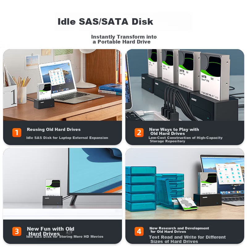 MAIWO K308SAS SAS/SATA внешний корпус для жестких дисков 2.5/3.5 дюйма USB3.0 для настольных и ноутбучных компьютеров