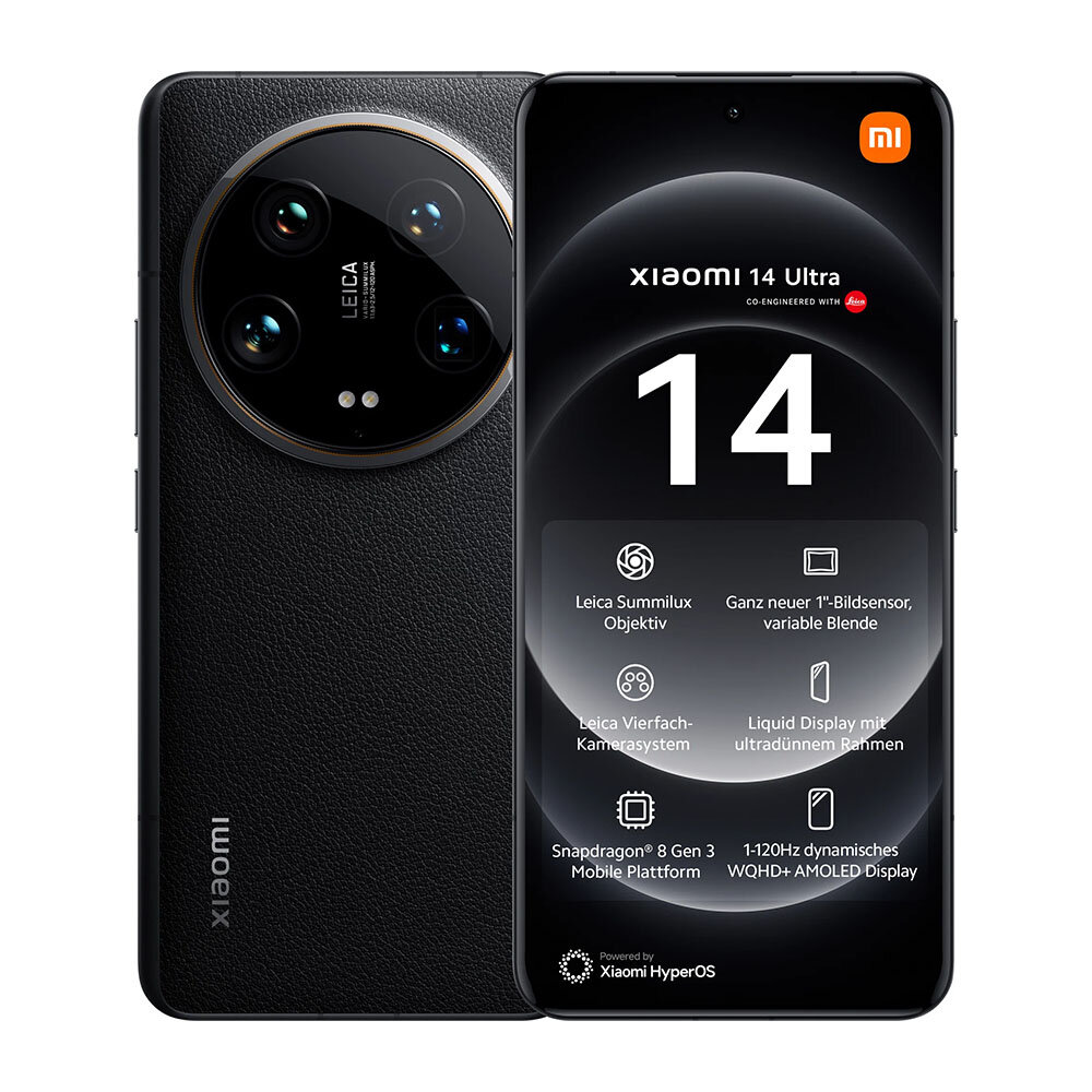 Смартфон Xiaomi Mi 14 Ultra, 16GB/512GB, AMOLED-экран, NFC, черный