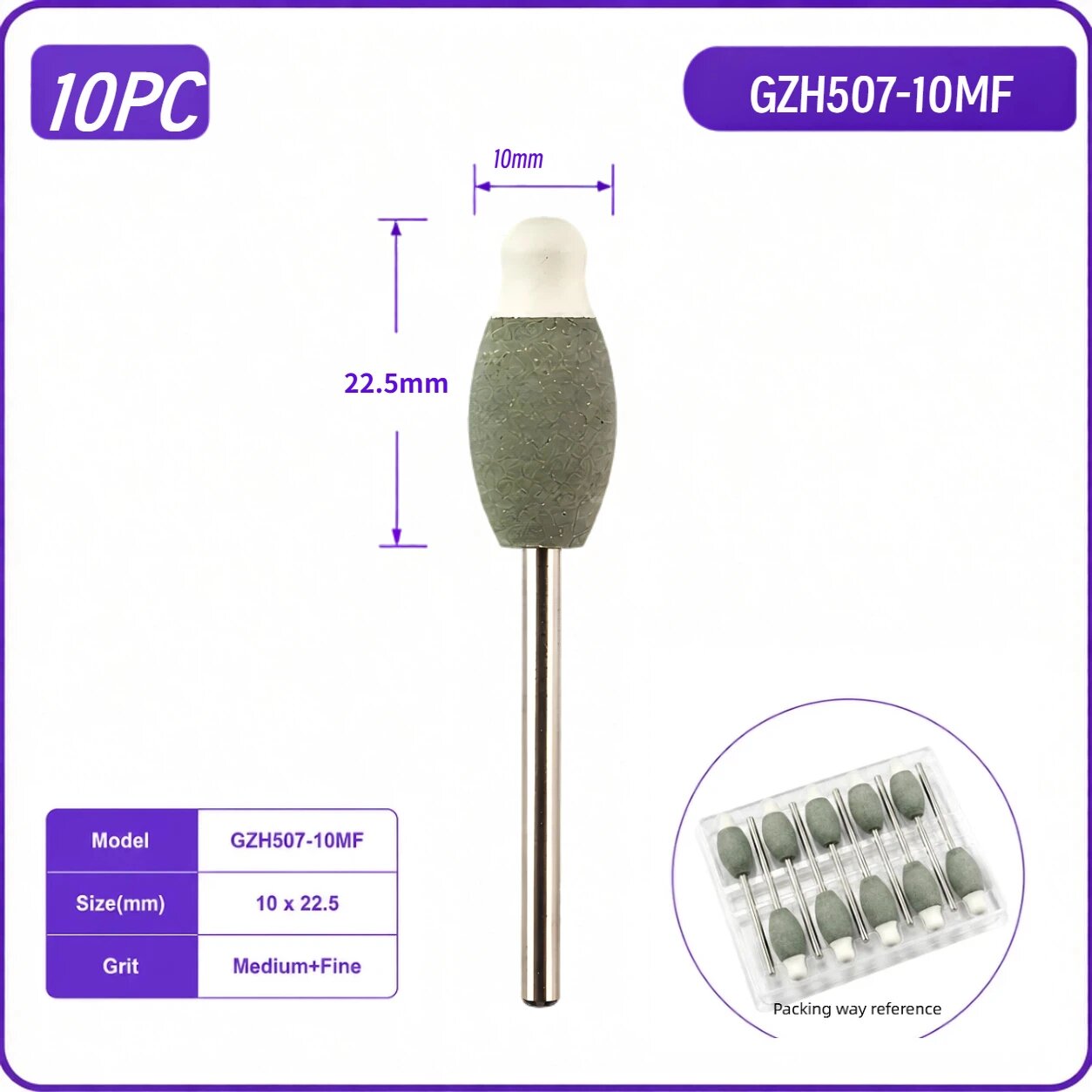 Шлифовальный диск Smile_zir из циркония 10PC GZH507-10MF