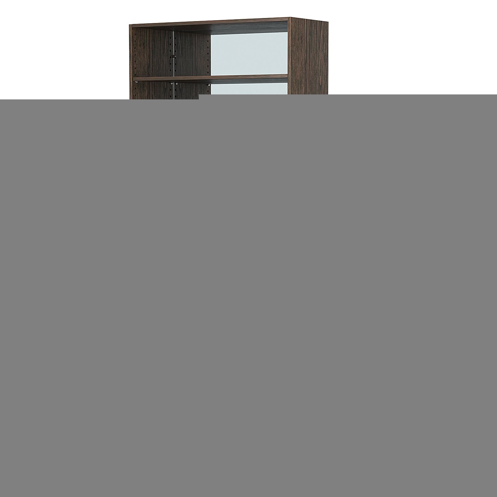Стеллаж из ДСП с 5-ю полками 400x900 мм серии LEVEL-5 №14-2 (З/C - зеркало), Дуб Венге