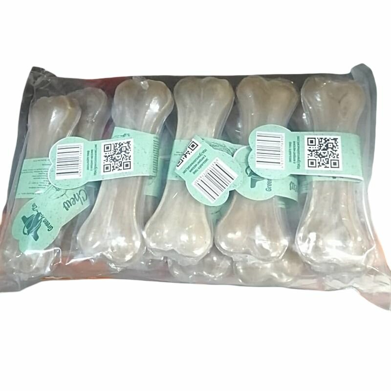 Green Qzin ПлосКость 4 Лакомство кости из жил, 10 штук в упаковке, 375 гр
