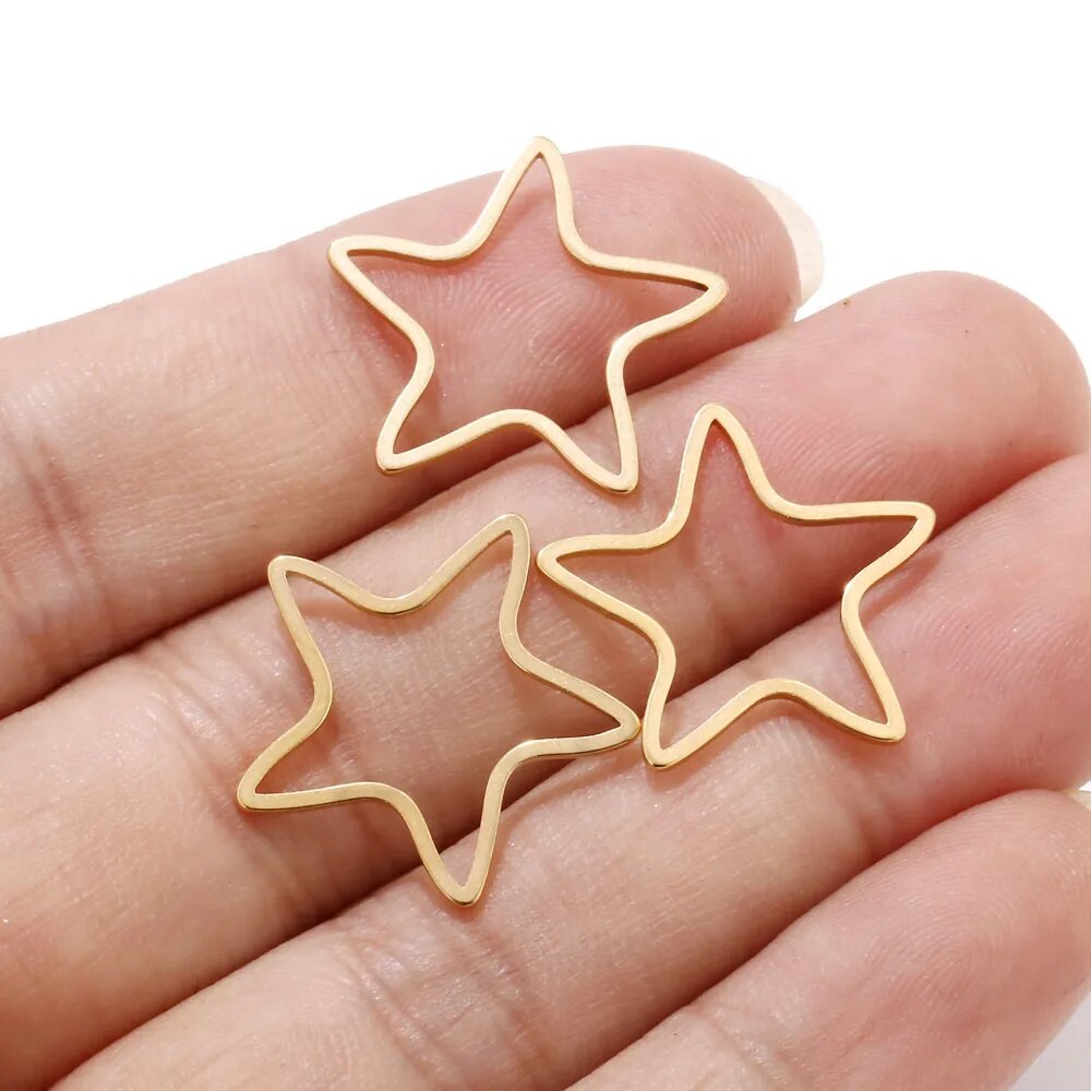 Коннекторы для сережек Touredbeads Star Gold 10 шт.
