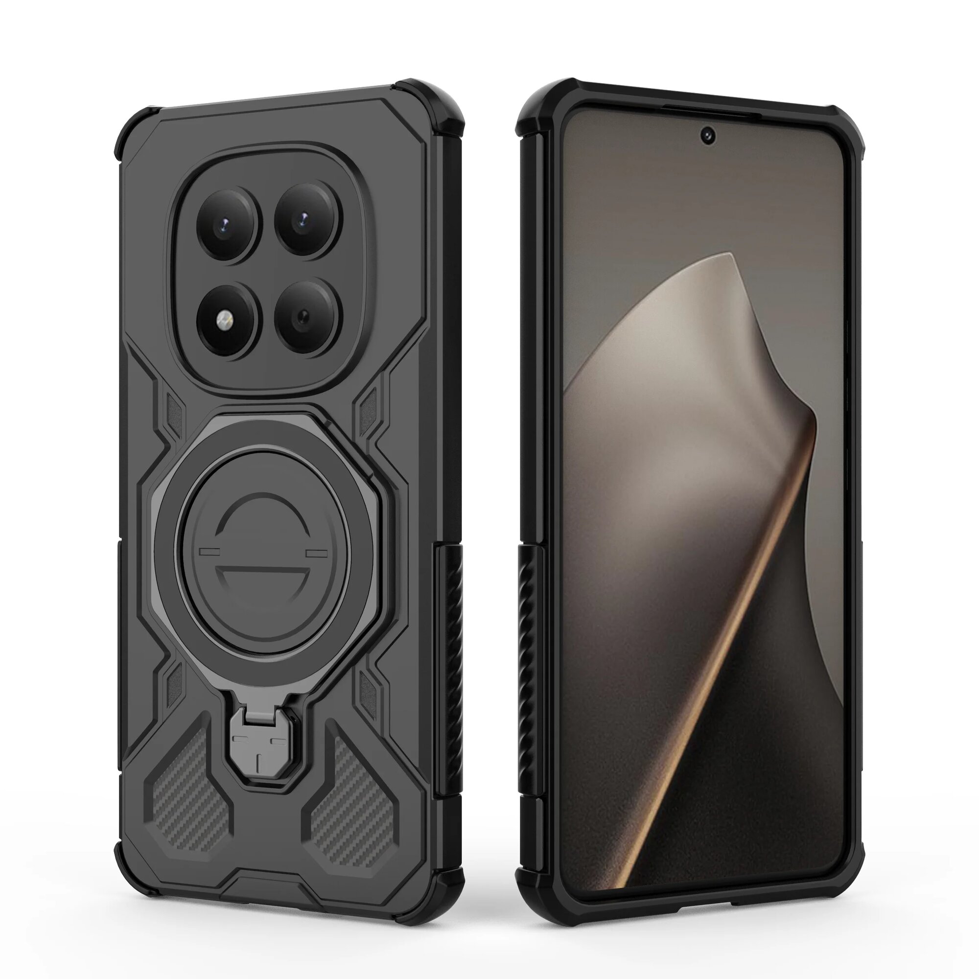 Чехол для Xiaomi Redmi Note 15 Pro Plus 5G, Note 14, Note 15, Note 14 Pro 4G с магнитным кольцом, противоударный, бронированный, защитный чехол-накладка