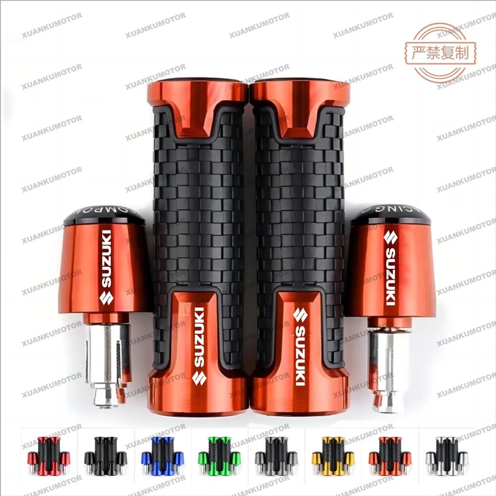 Для Suzuki GSR400 GSR600 2006-2012, GSR750/GSX-S750 2011-2021,250 V-Strom 2018-2020, Bandit 650S 2015. Нескользящая накладка на ручку рулевого колеса мотоцикла (алюминиевый сплав, резина) Судзуки 3459