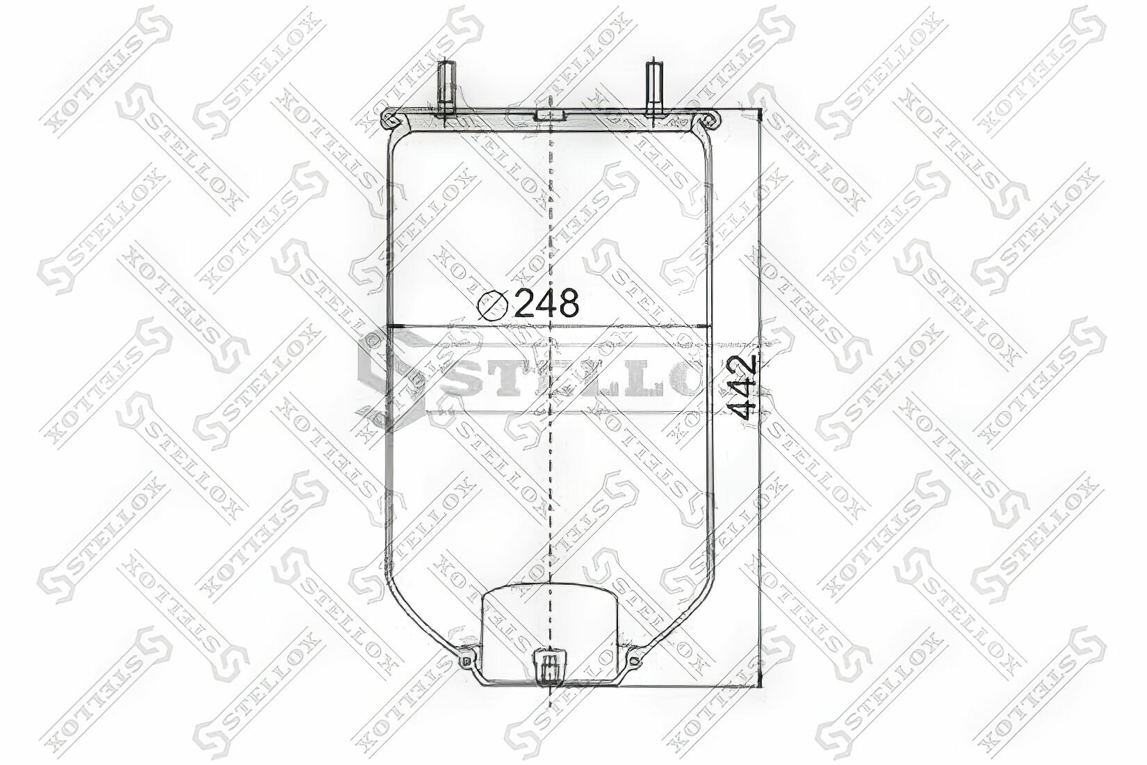Пневмоподушка без стакана Саф 90-40220-SX STELLOX