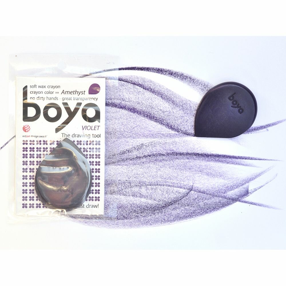 Пастель BOYA d.o.o. Восковая, для рисования, фиолетовый мелок