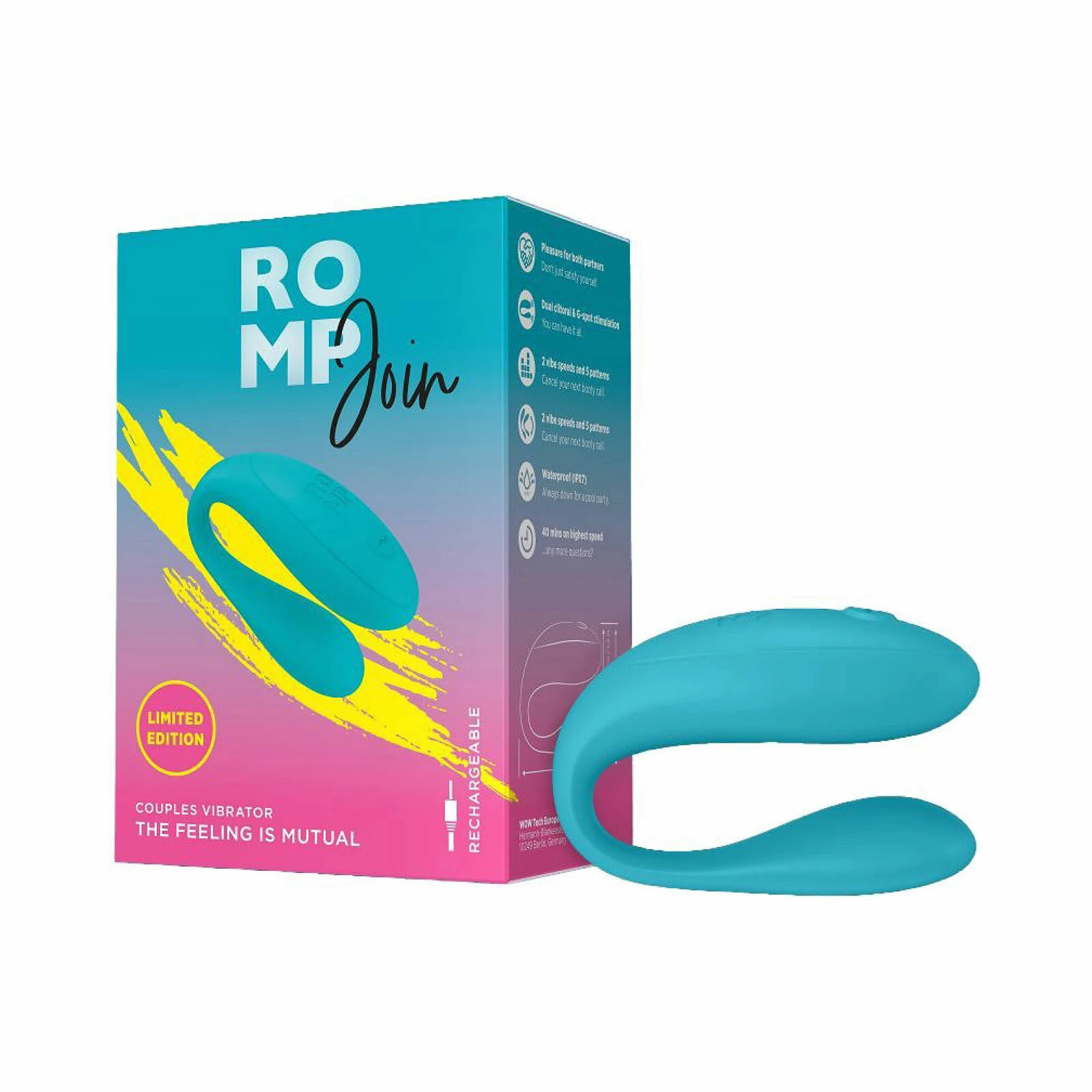 Вибратор для пар Romp Join Эргономичный, перезаряжаемый