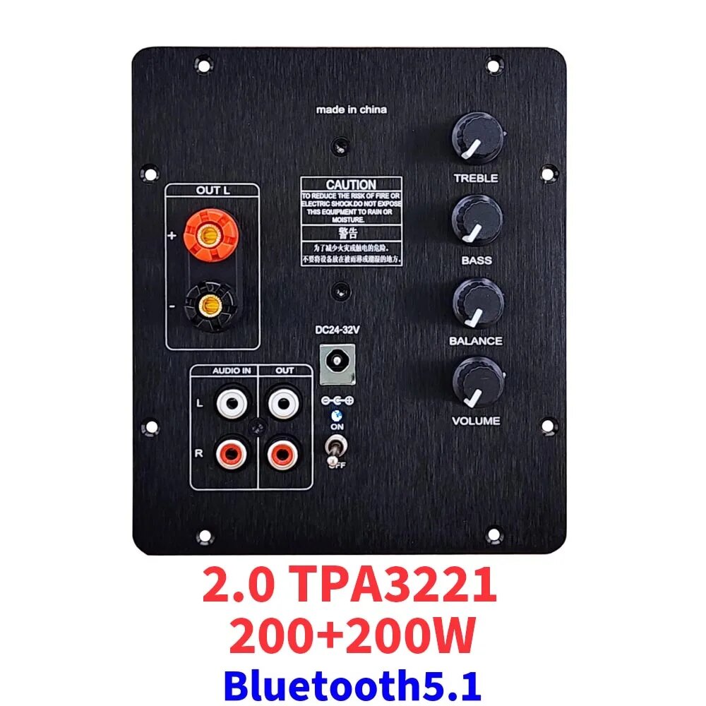 Активный усилитель ZHANZHI TPA3221 200 Вт Bluetooth 5.1 2.0 канала