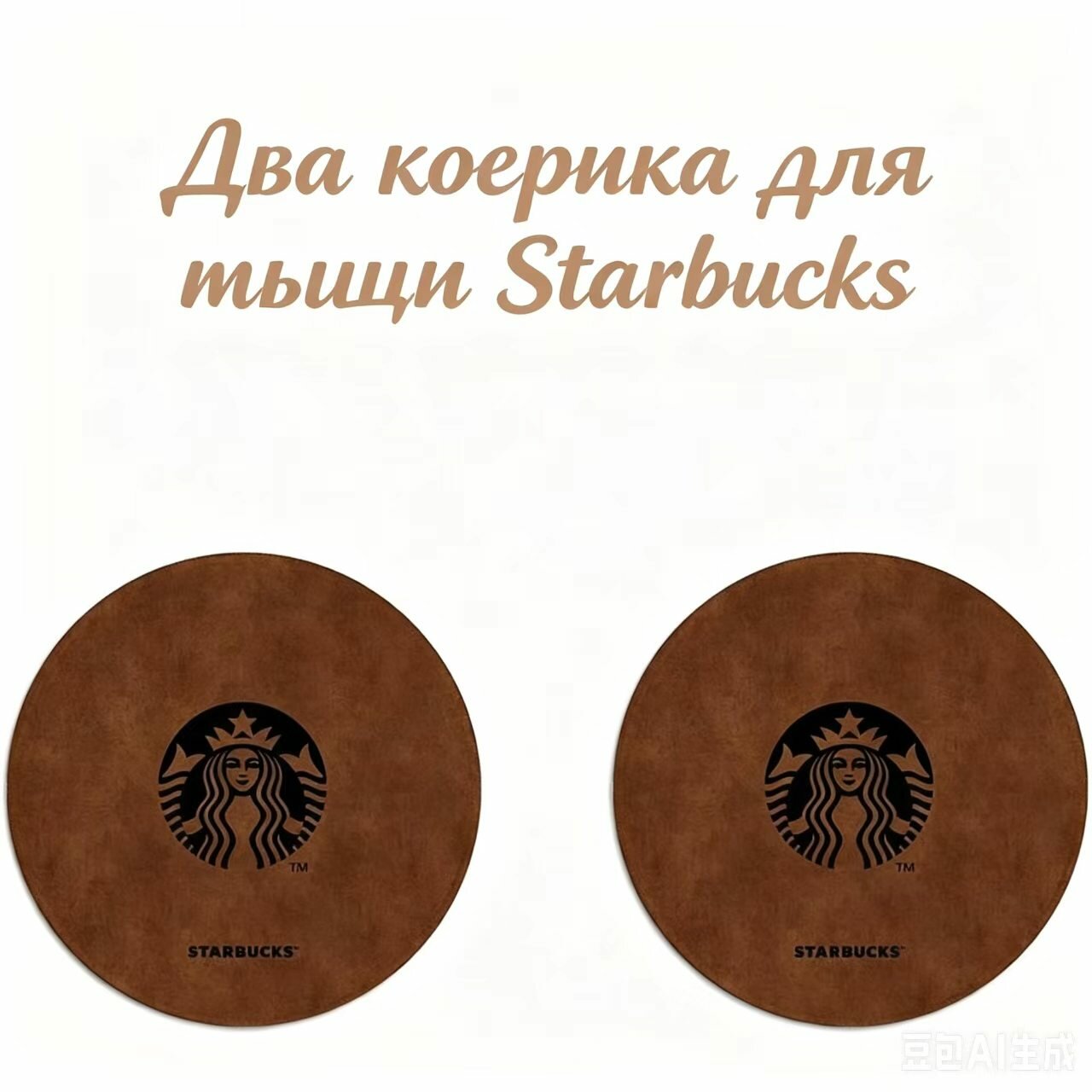 Креативный коврик для мыши Starbucks, портативный, компактный и круглый, подходит для игр и работы в офисе.
