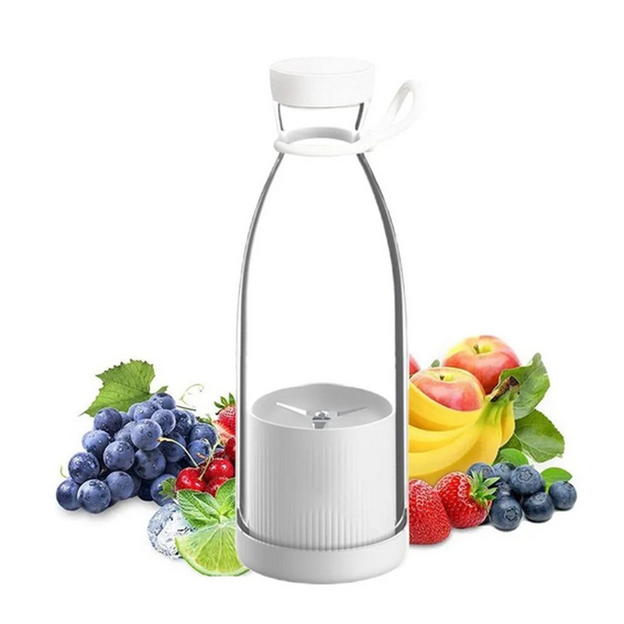 Блендер портативный для смузи и коктейлей MINI JUICE MJ-3W, белый
