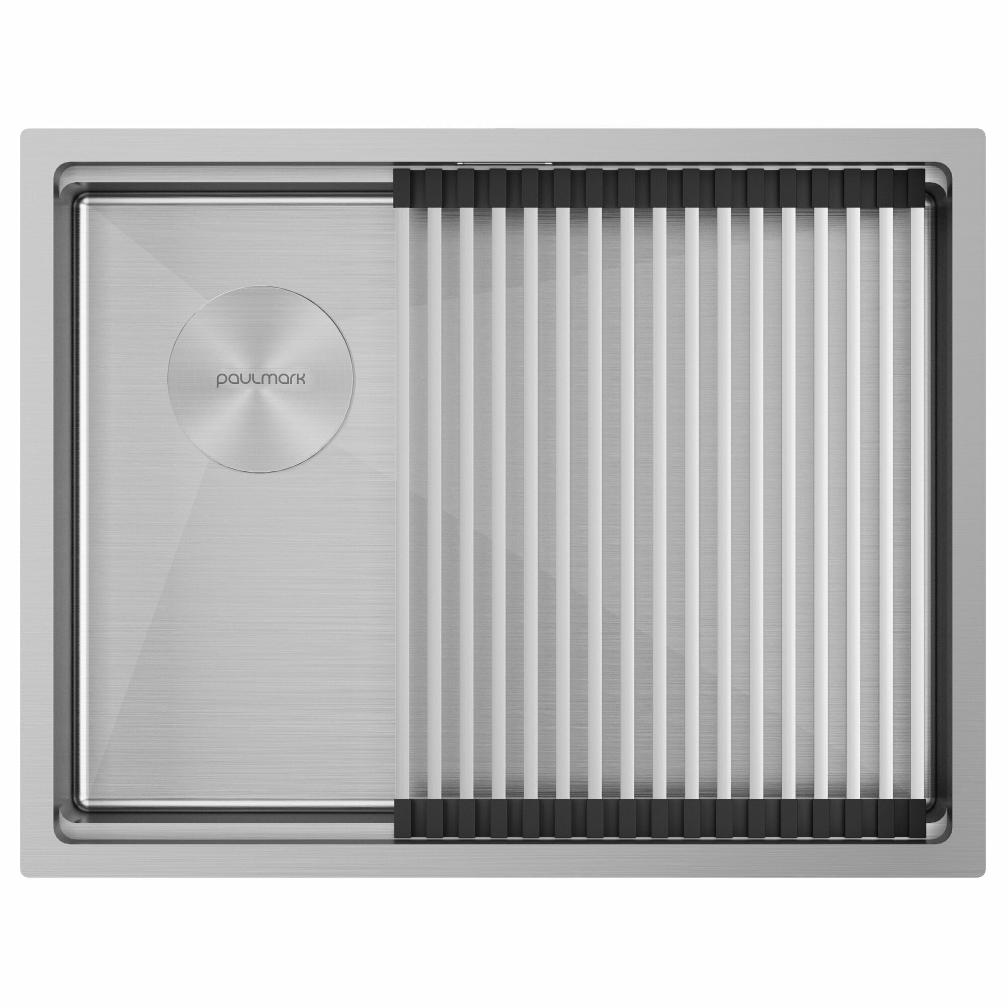 Кухонная мойка Paulmark NEXT-PRO 58-L UNI PM705845-L-BS брашированная сталь Нержавеющая сталь