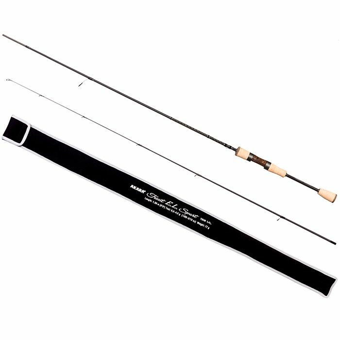 Спиннинг штекерный угольный 2 колена Akara Trout E.L Sport UL (0,5-4,5) 1,98 м с разнесенной ручкой