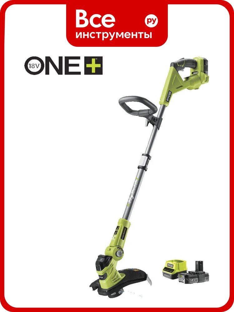 Триммер Ryobi RLT1831H20F, гибридный, щеточный мотор, 18В, 30 см, 2.8 кг