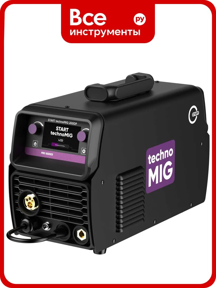 Сварочный полуавтомат START technoMIG 200 DP, 2T/4T, 10,2 кВт, 200 А, 12 кг