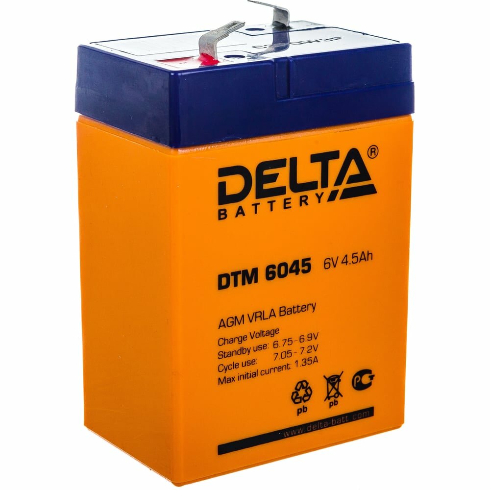 Батарея аккумуляторная Delta DTM 6045 — фото 1