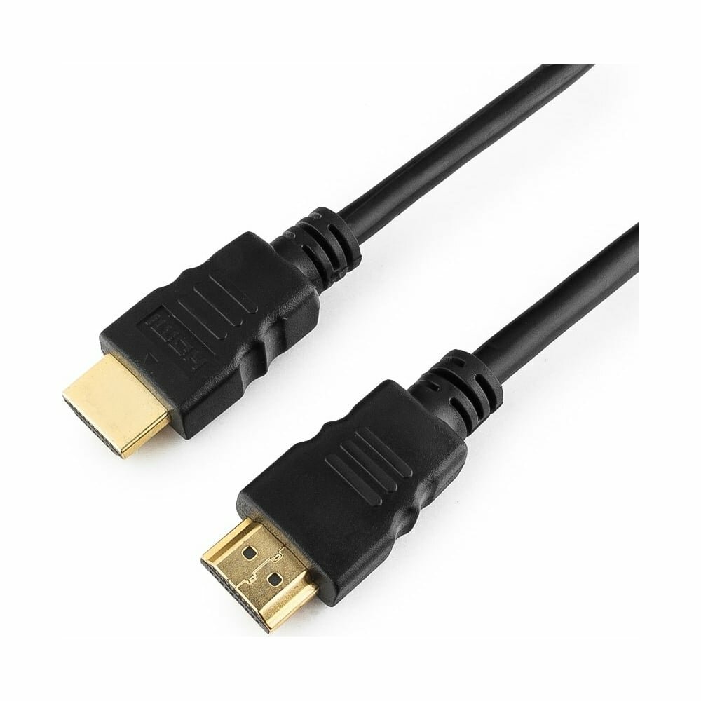 Кабель HDMI Cablexpert, 0.5м, v2.0, 19M/19M, медь, позолоченные разъемы, экранировка, пакет, черный CC-HDMI4-0.5M — фото 1
