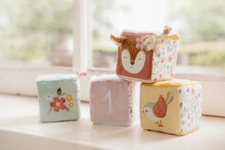 Игровой набор Little Dutch - Набор из 4 мягких сенсорных кубиков для детей, Сказочный сад 0+ - LD9016
