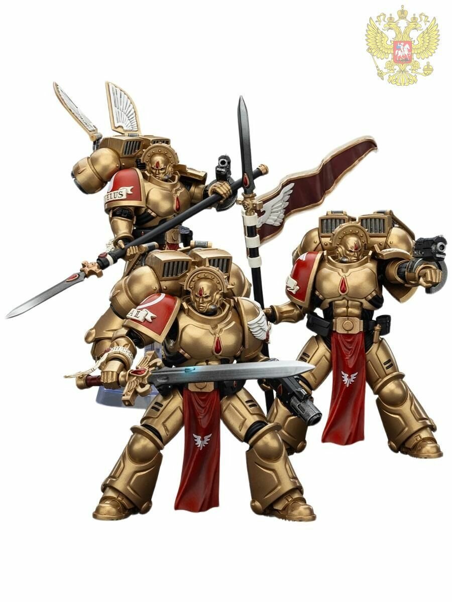 Подвижная фигурка JOYTOY Warhammer 40K Blood Angels Sanguinary Guard 3PCS, Игры для персонажей Коллекция подарков на день рождения
