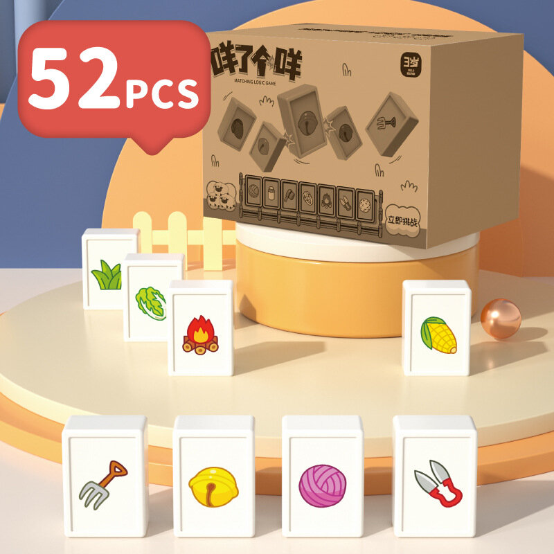Карточная игра «Goat Go» с 52 фишками в стиле маджонга — обучающий пазл для детей