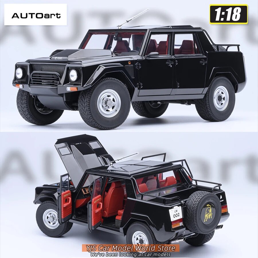 Модель автомобиля AUTOART Lamborghini LM002 в масштабе 1/18, внедорожник 1986 года, подарок для друга, для личной коллекции, статическая модель для декора.