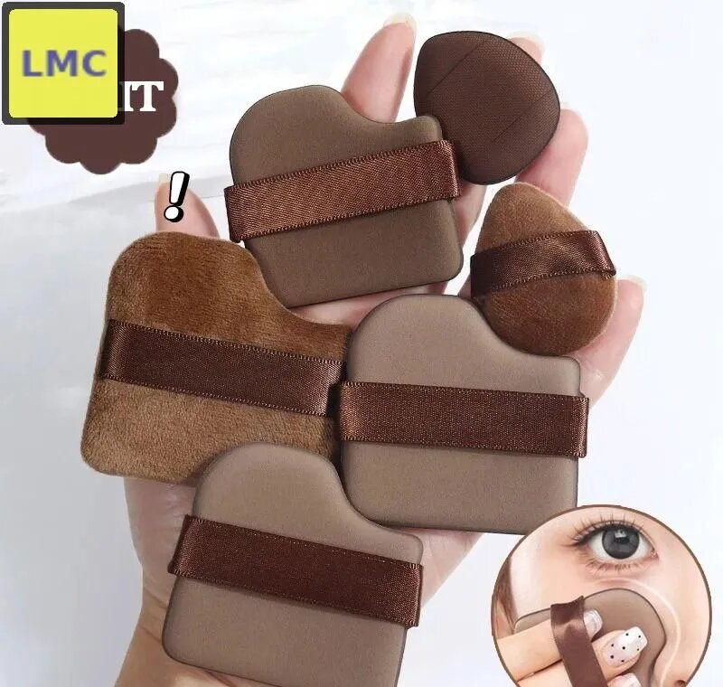 Спонжи для макияжа из вискозы, 6 шт, мягкие подушечки в футляре