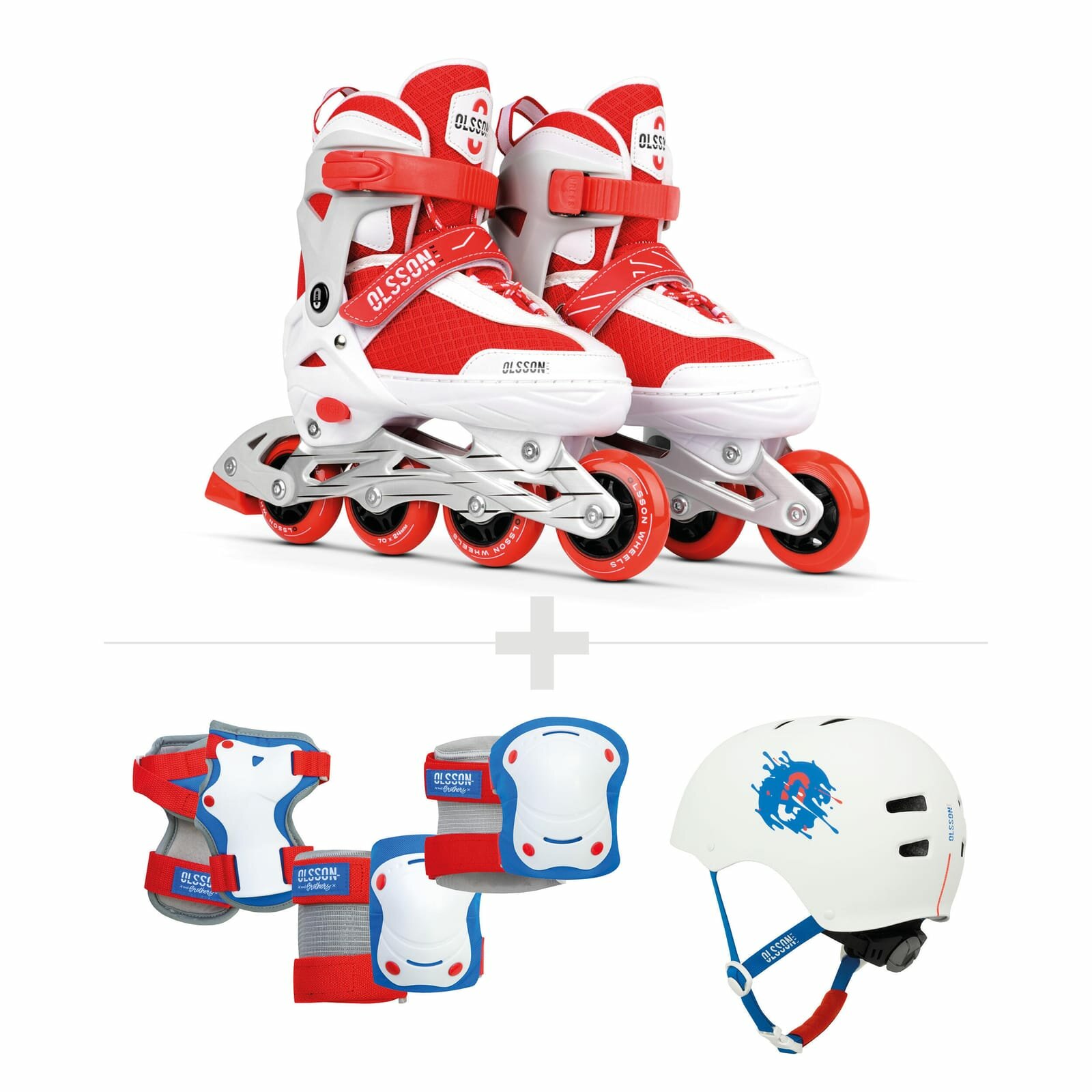 DECATHLON ролики Decathlon Olsson Halley S, красный, раздвижные, размер 32/35