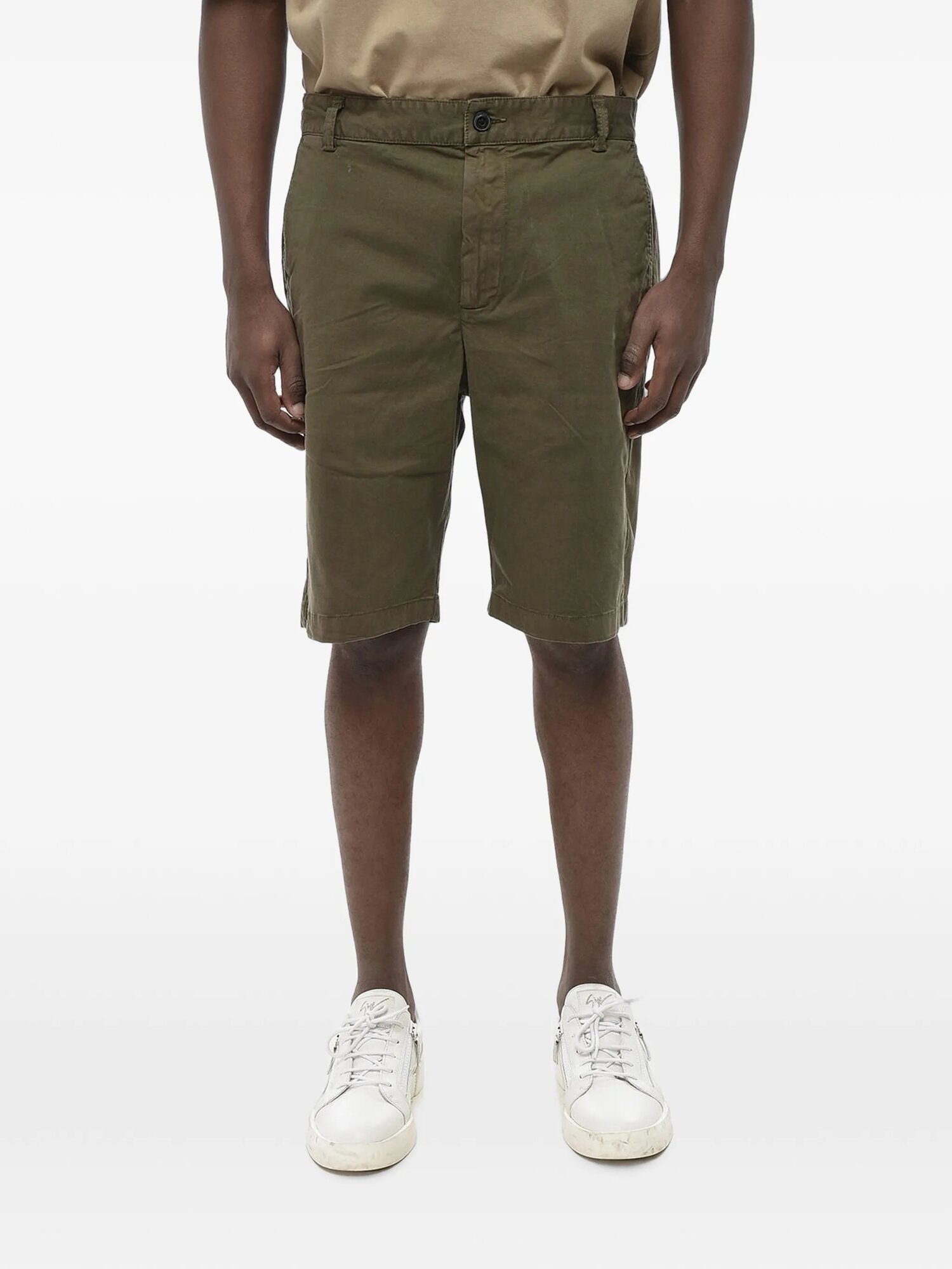 Шорты Logo-plaque cotton chino shorts