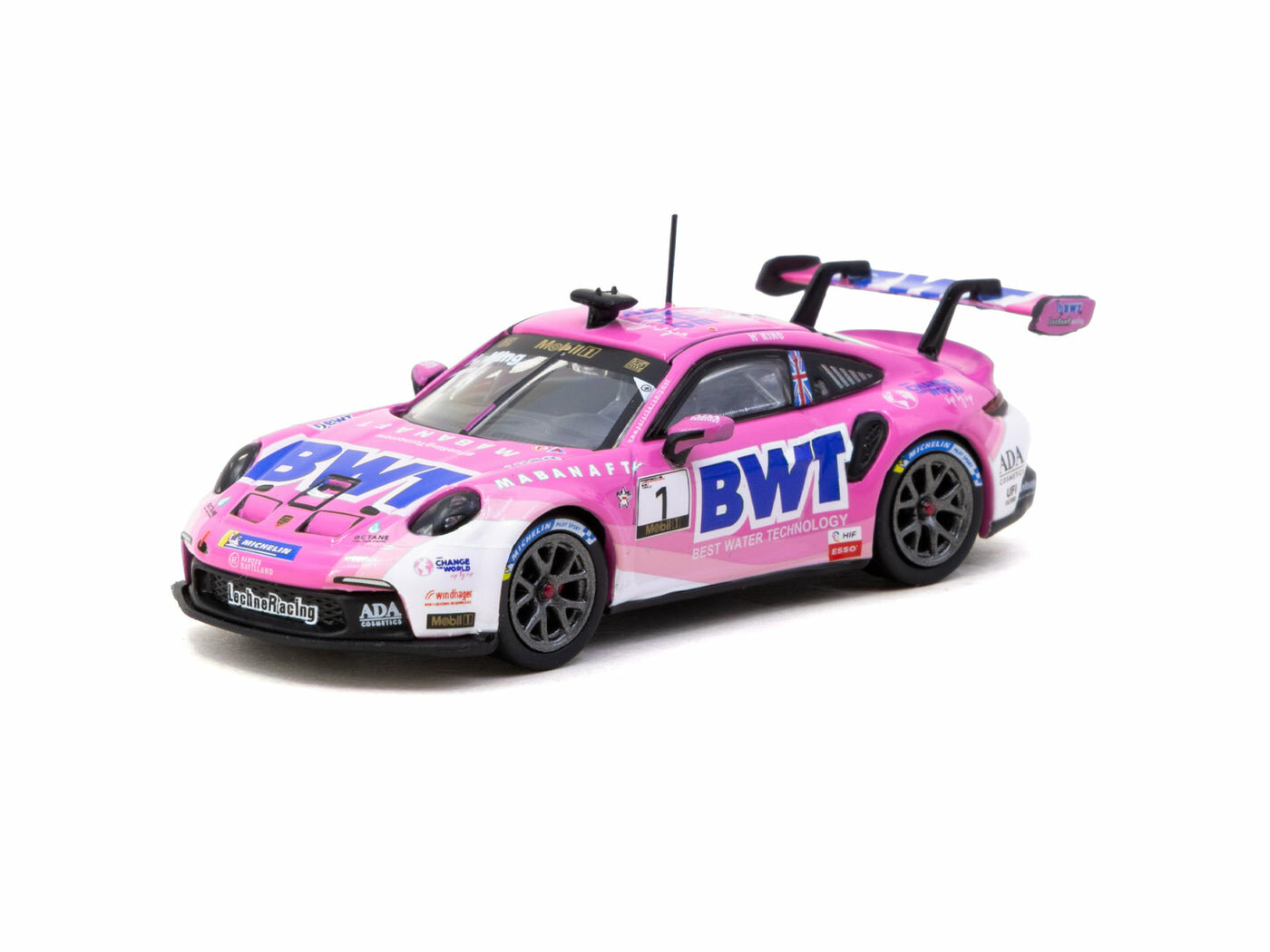 Коллекционная машинка Tarmac Works 1:64 Porsche 911 GT3 Cup (992) Porsche Mobil 1 Supercup 2024