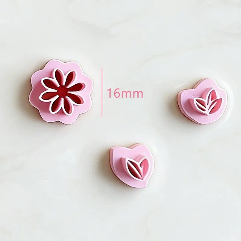 Формочки для полимерной глины «Весенние цветы» 8-3pcs