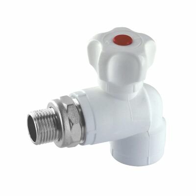 DIAL Кран шаровый PPR радиаторный угловой 20 х 1/2"