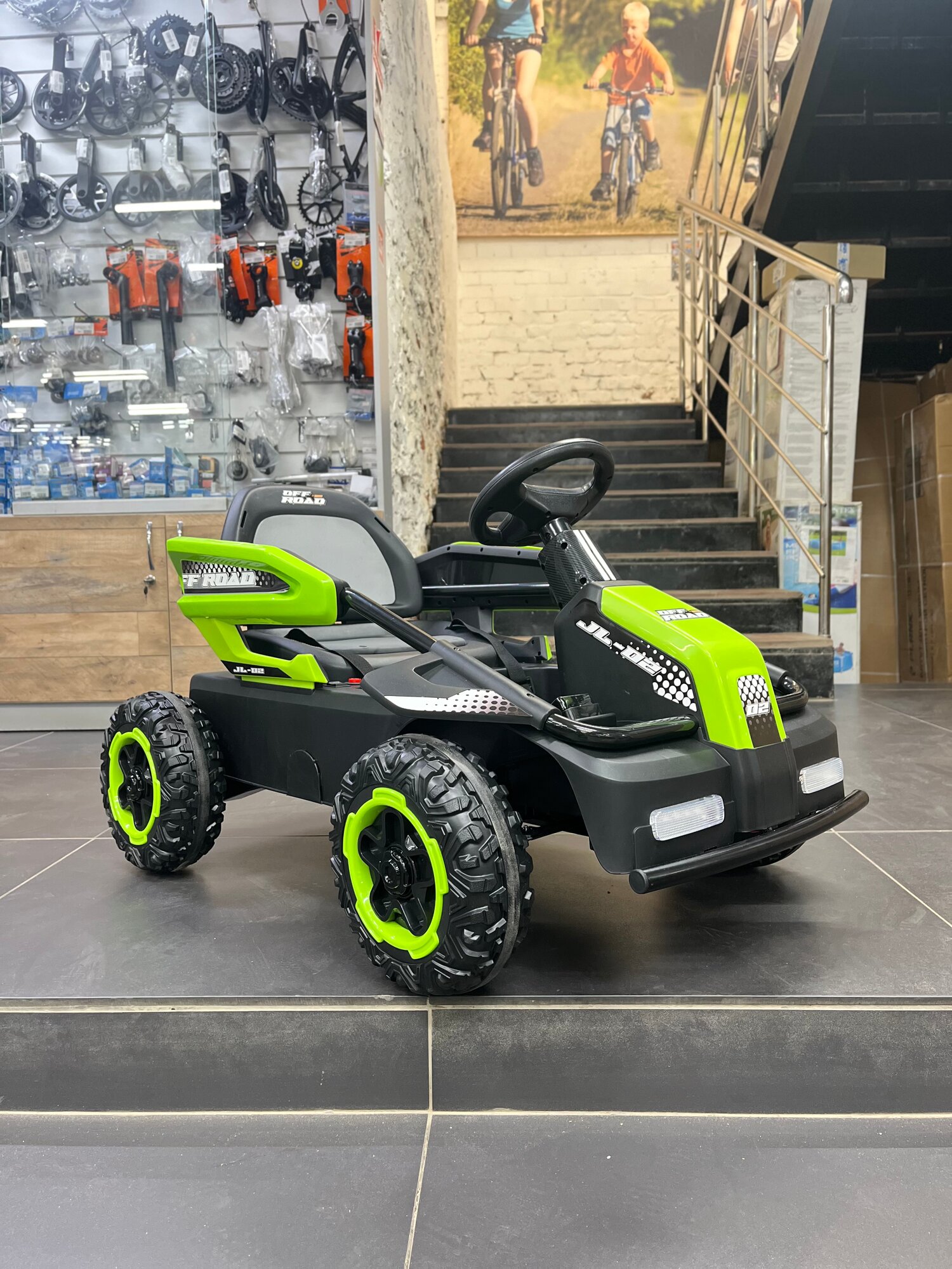 Детский электроквадроцикл / электромобиль JOYOY Kids (JL-219A), от 3 лет, до 30 кг, цвет зелёный