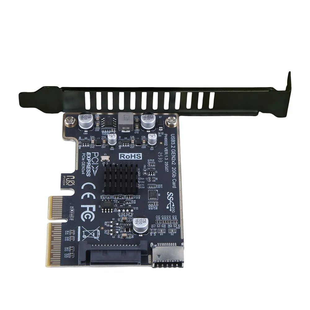 PCI Express x4 в USB 3.2 Type-E адаптер на 20 Гбит/с с чипом ASM3242