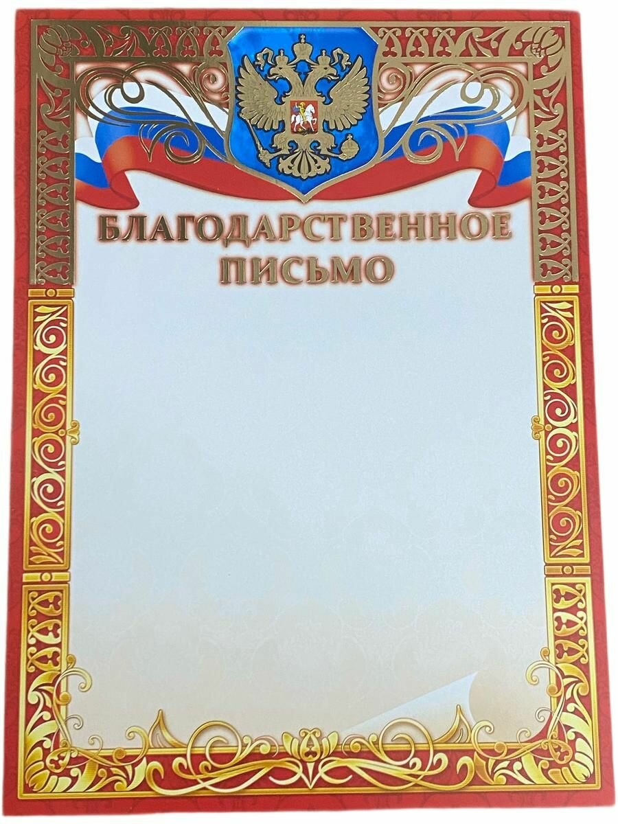 Благодарственное Письмо А4 10 штук