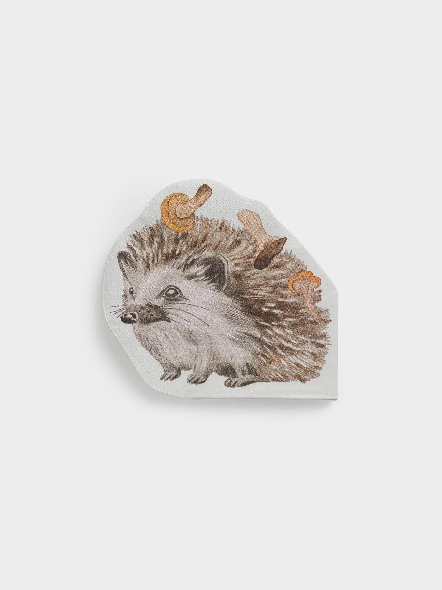 Салфетки бумажные, 33х31 см, 20 шт, фигурные, белые, Еж, Forest hedgehog